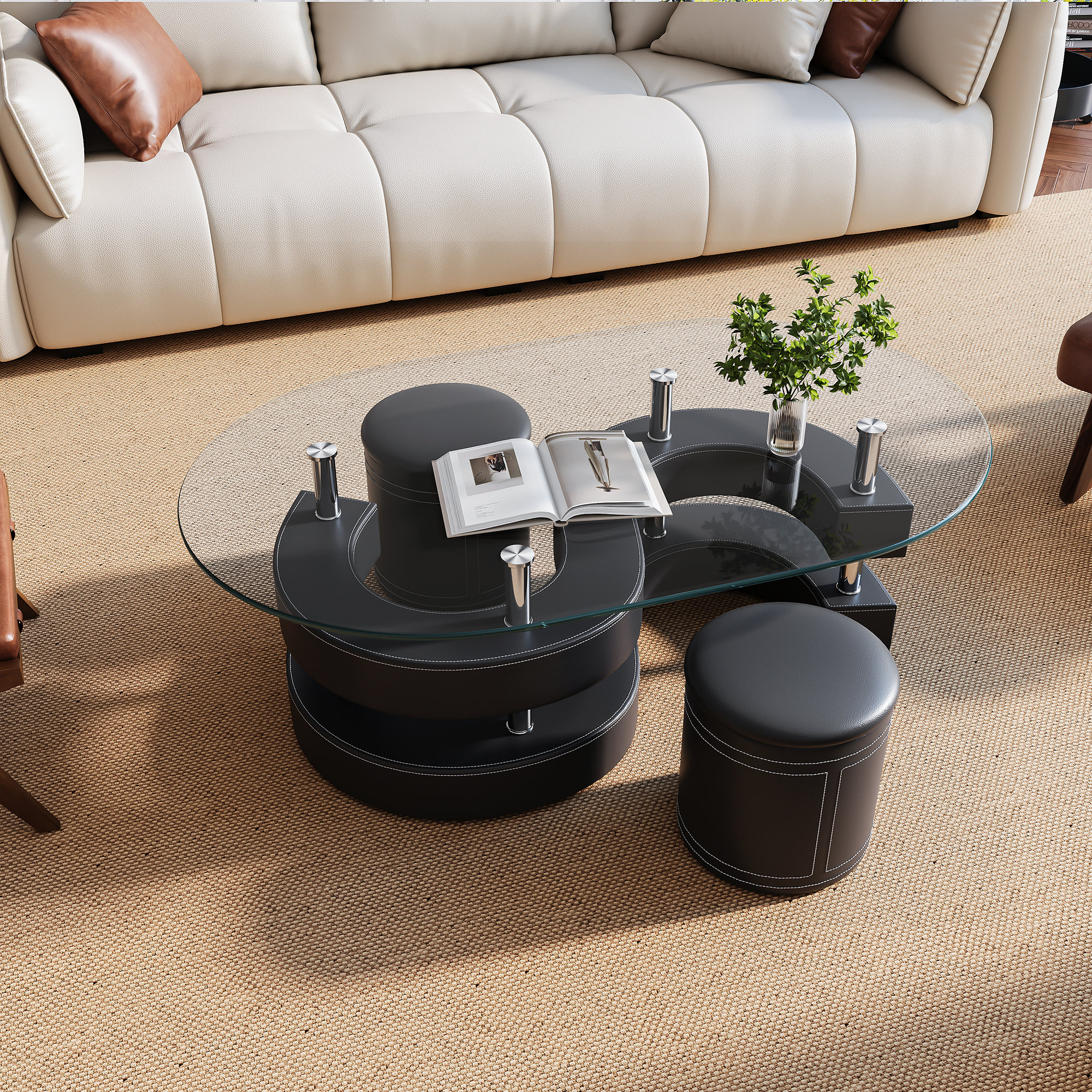 Orren Ellis Addaly Abstract Coffee Table & Reviews | Wayfair Orren Ellis Addaly Abstract Coffee Table & Reviews | Wayfair